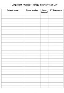 Physical Therapy Office Forms - Small Business Free Forms