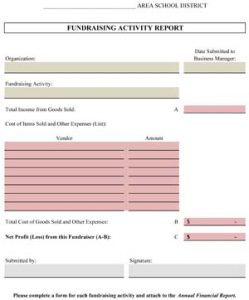 Academic Fundraising Report - Small Business Free Forms