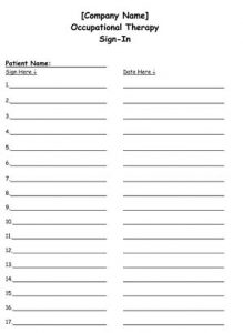 Occupational Therapy Forms - Small Business Free Forms