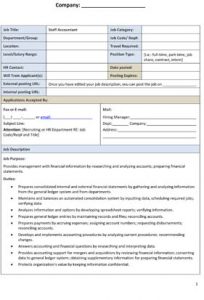Sample Staff Accountant Job Description - Small Business Free Forms